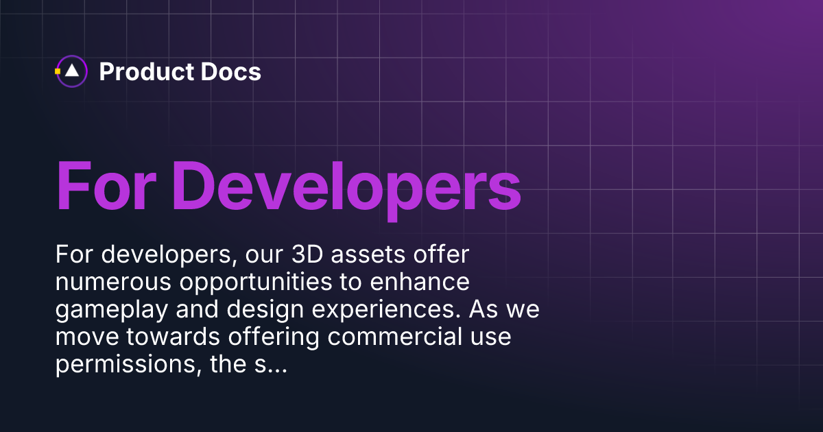 For Developers | Product Docs